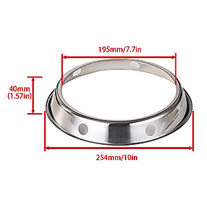 IEUYO Universal Wok Support Ring Wok Rack Wok Stand for Most Woks Kitchens and Restaurants Use Stainless Steel Size large 7.7"-9.8" 1PC