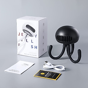 SMARTDEVIL Portable Clip on Stroller Fan, 3000mAh for Baby, 3 Speed Battery Operated Personal Desk Fan with Flexible Tripod, Mini Handheld Fan for Car Seat, Treadmill, Camping (Black(3000mAh))