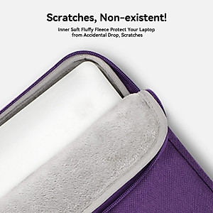 Voova 17 17.3 Inch Laptop Sleeve Case, Slim Women Men Shoulder Hand Bag Compatible with Razer Blade Pro 17, Lenovo Dell Asus Acer HP Notebook Messenger Briefcase with Strap, Waterproof, Purple