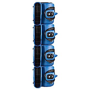 Comfort Zone CZBC101T 1 HP Stackable High-Velocity Carpet Dryer with Timer, Auto Shut-Off, Telescopic Handle, and Wheels, Blue