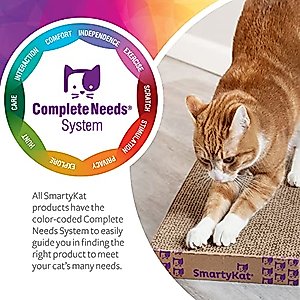 SmartyKat Scratch Up Corrugated Hanging Cat Scratcher, Catnip Infusion Technology - Brown, Single Wide