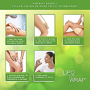 Ultimate Body Applicator Lipo Wrap Works For Body Firming Cellulite Reducing Toning Contouring 4 Wraps