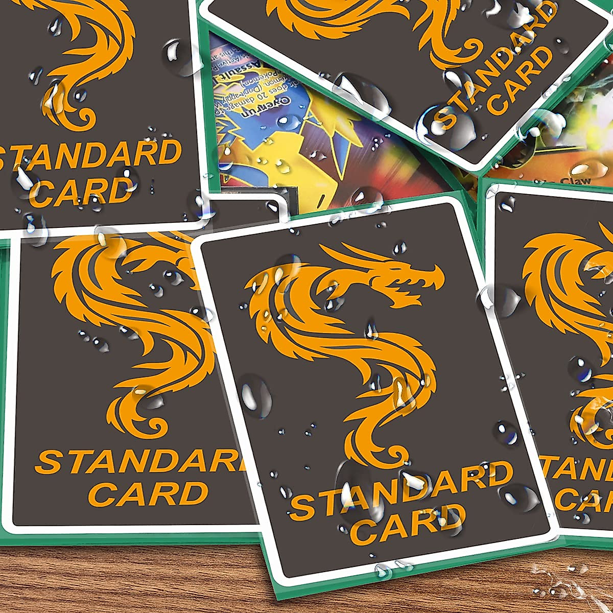 200Pcs Trading Card Sleeves Top Loader,Penny Card Sleeves Fit for Magic,MTG and Yugioh Cards, Baseball,Football, Baskteball Cards(Green)