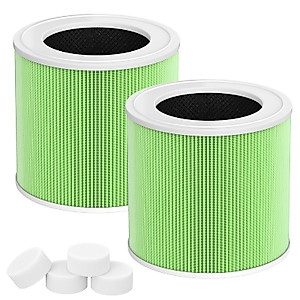 HY1800 Replacement filter Compatible with CHIVALZ/MORENTO/AYAFATO/IOIOW and Loytio Purifier, H13 True HEPA Filter with Extra 4-Pieces aroma pad