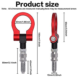 Car Refitted Front Rear Bumper Trailer Ring Eye Towing Tow Hook Kit Compatible with BMW 1 3 5 Series