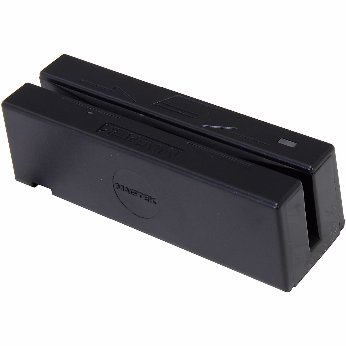 MagTek 21040145 SureSwipe Dual Head Triple Track Magnetic Stripe Card Reader with 6' USB Interface Cable, 60 in/s Swipe Speed, 5V, Black