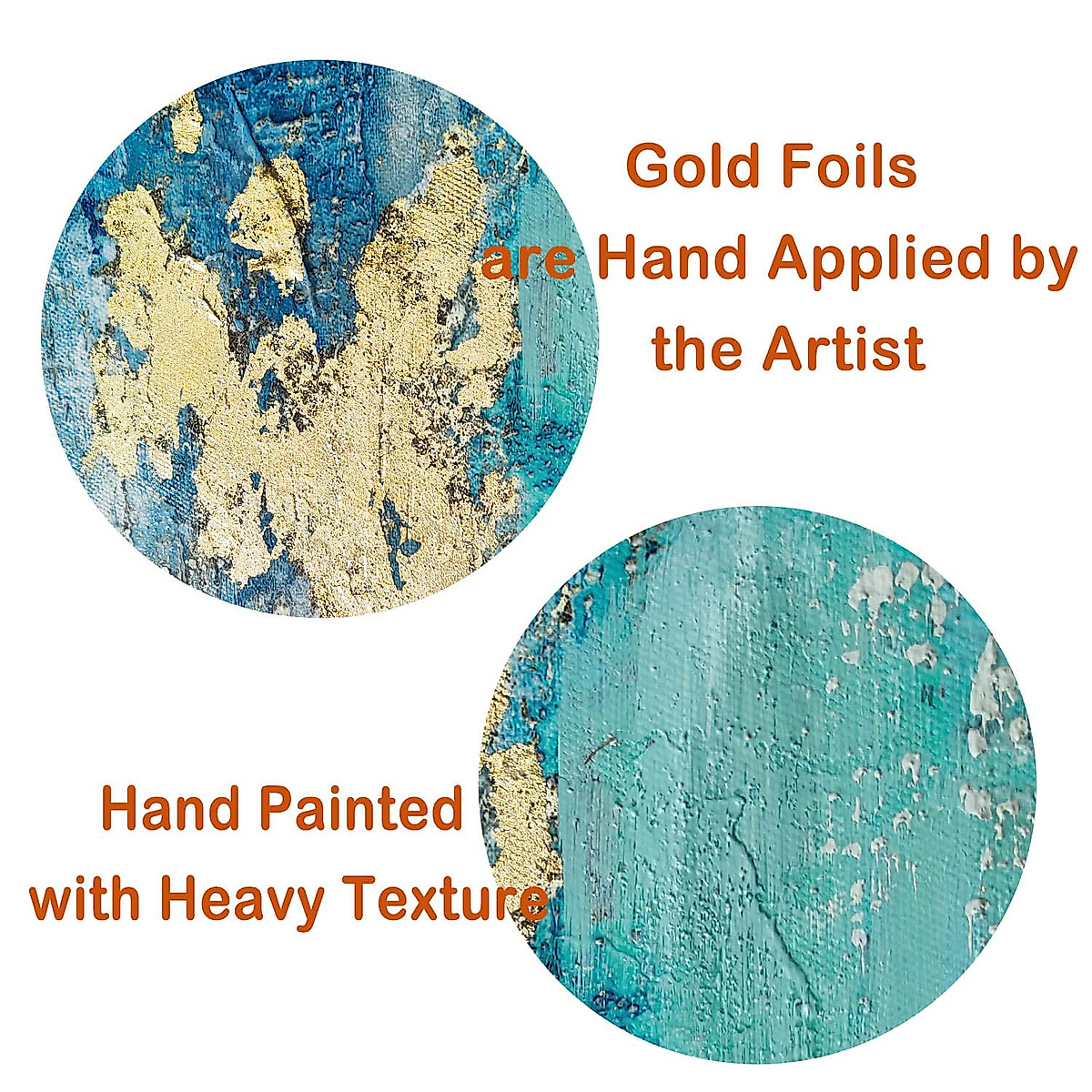 Blue And Gold Wall Decor Set Abstract Canvas Wall Art Decor Colorful Oil Painting Artwork Picture For Bedroom Living Room Bathroom Decorations Aesthetic(36'' x 24'' x 1 Panel)