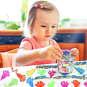 52 pcs Sticky Hands, Party Favors for Kids 4-8 8-12 Goodie Bag Stuffers Treasure Box Prizes Mini Stretchy Hands Fidget Toys Adults Party Supplies Birthday Gifts for Boys Girls Teens