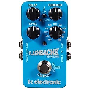 TC Electronic FLASHBACK 2 DELAY Legendary Delay Pedal with Groundbreaking MASH Footswitch, Crystal Delay Effect and Built-In TonePrint Technology, Blue