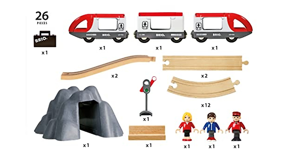 BRIO World 33773 Railway Starter Set - 26 Piece Train Set