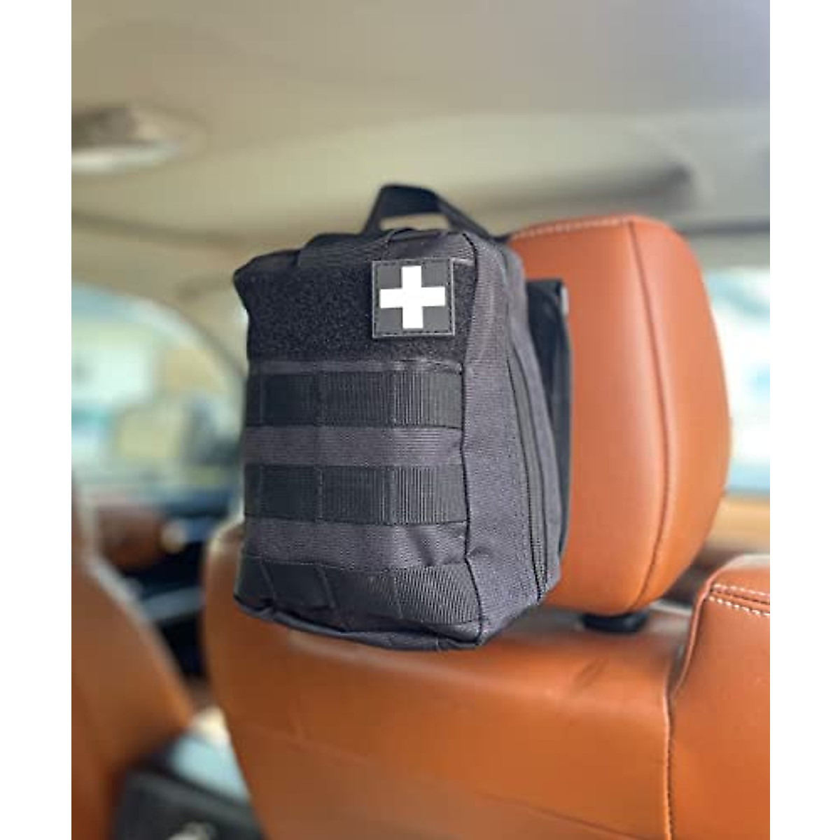 SMD Trauma Kit Feat: 3 Tourniquets 3 Bandages 3 Gauze 3 Emergency Blankets Shears Gloves Easy Instruction Card