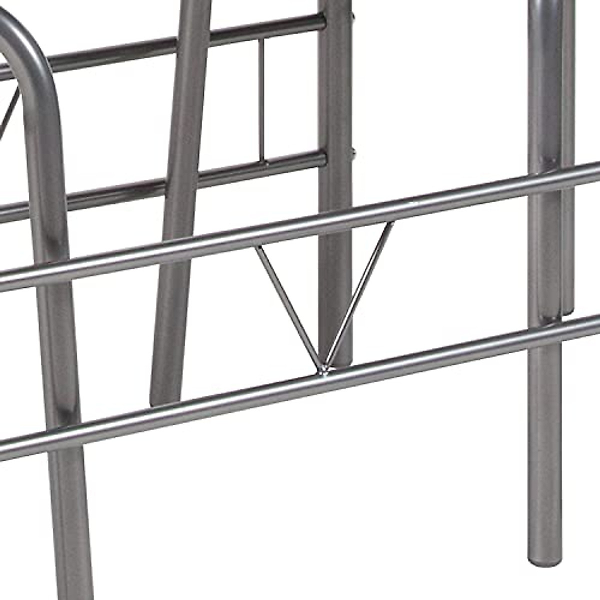 Flash Furniture Sutton 3 Piece Space-Saver Bistro Set with Black Glass Top Table and Black Vinyl Padded Chairs