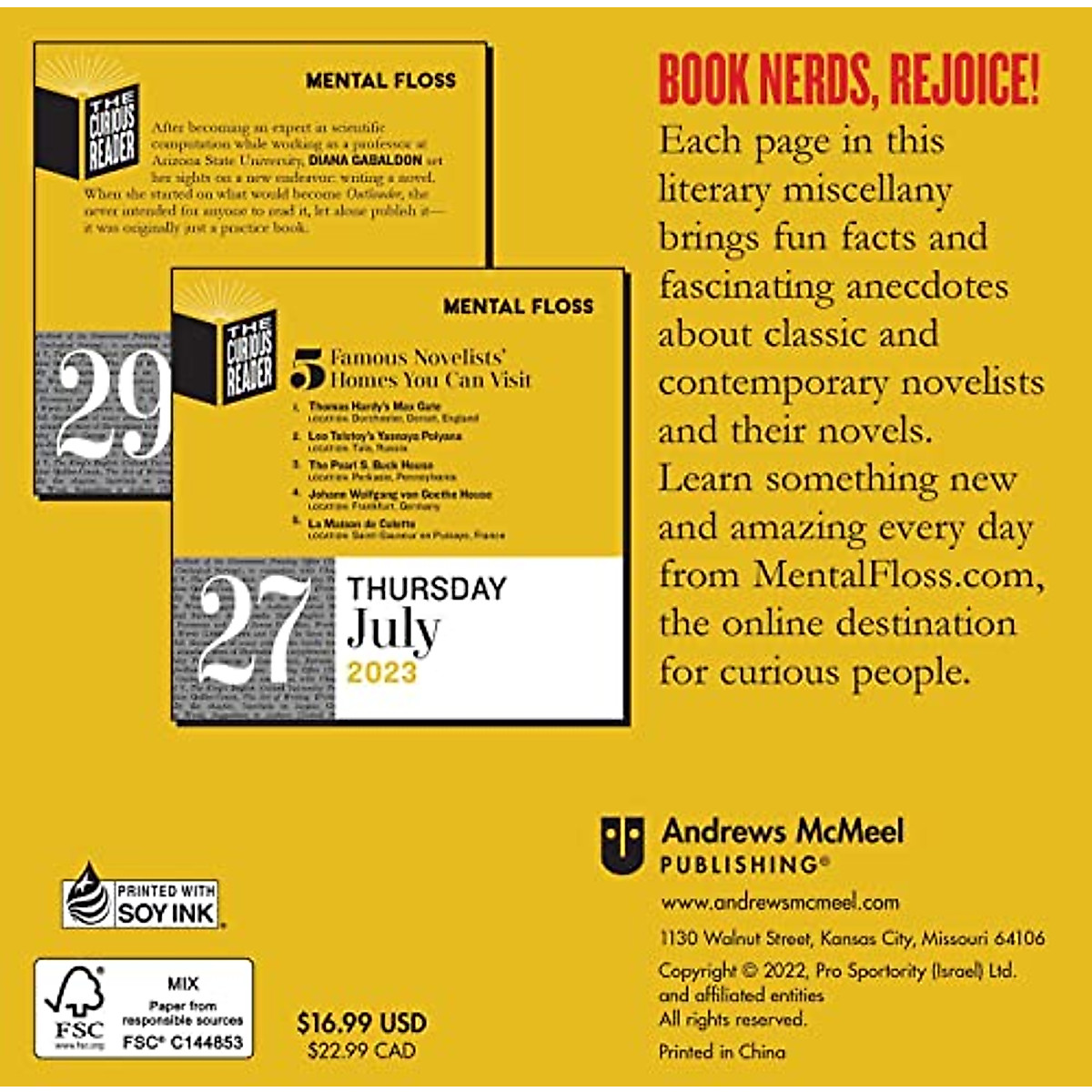 The Curious Reader 2023 Day-to-Day Calendar: Literary Miscellany for Book Lovers