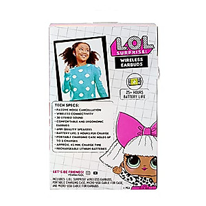 L.O.L. Surprise! Wireless Earbuds for Kids w/ 3D Stereo Sound & Built-in Mic
