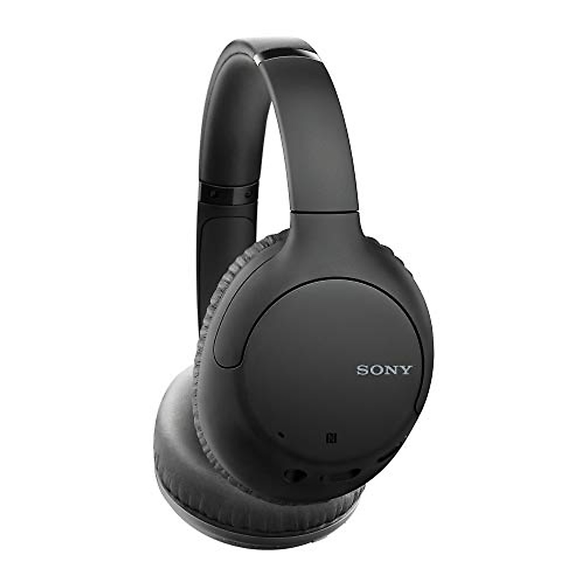 Sony WHCH710N Wireless Bluetooth Noise-Canceling Over-The-Ear Stereo Headphones (Black) Bundle with Protective Headphone Case and Headphone Stand - Dual Microphone, 35 Hours of Playtime - (3 Items)