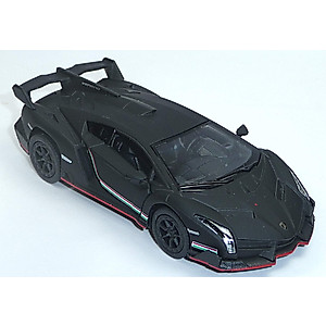 KiNSMART Lamborghini Veneno 1/36 Diecast Metal Toy Model (Black, MATT)