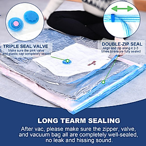 MAXSEEM Vacuum Storage Bags with Electric Pump, 14Pack Vacuum Seal Bags for Clothing, 3J/3L/4M/4S Compression Storage Bags, Space Saver Bags for Comforters, Duvet, Blankets, Coverlet, Quilt, Mattress