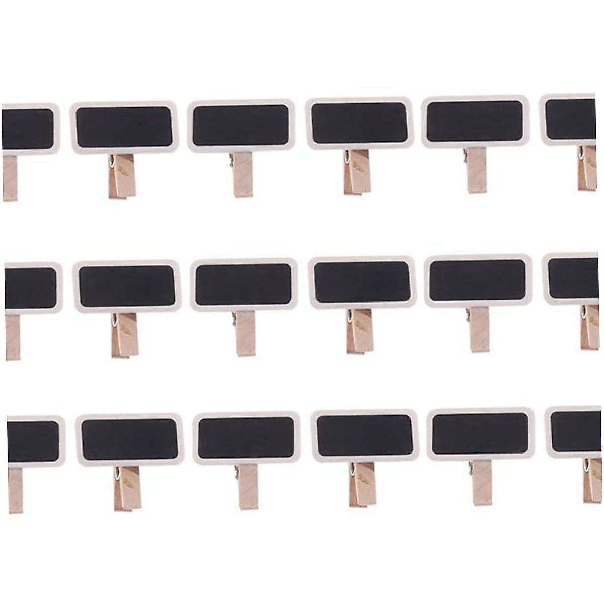 50pcs Mini Blackboard Wooden Clips Blackboard for Kids Message Board Small Blackboard