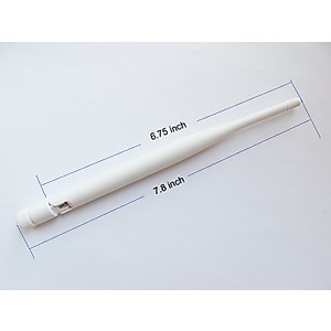 bestkong 2 Pcs 2.4GHz 5dBi Omni WiFi Booster SMA Male Antenna White Color for Wireless Router 8inch 20cm