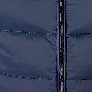 Amazon Essentials Women's Lightweight Water-Resistant Hooded Puffer Coat (Available in Plus Size), Navy, Large