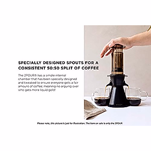 2POUR® The New Dual Press Accessory Compatible With The Aeropress® Coffee Maker, Delter Coffee Press or Pourover.