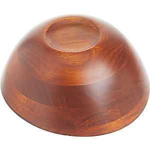 Lipper International Cherry Finished Wavy Rim Serving Bowls for Fruits or Salads, Matte, Small, 7.5" x 7.25" x 3", Set of 4 Bowls