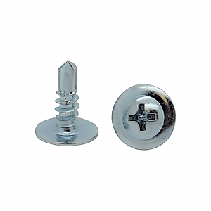 SNUG Fasteners (SNG134) 300 Qty #8 x 1/2" Zinc Wafer Modified Truss Head TEK Self Drilling Sheet Metal Screws, Count