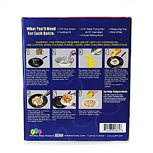 Fun Pack Foods - Carnival Funnel Cakes Deluxe Kit - Includes (2) Original Funnel Cake Mixes, Pitcher, Fry Ring & Cooking Tongs