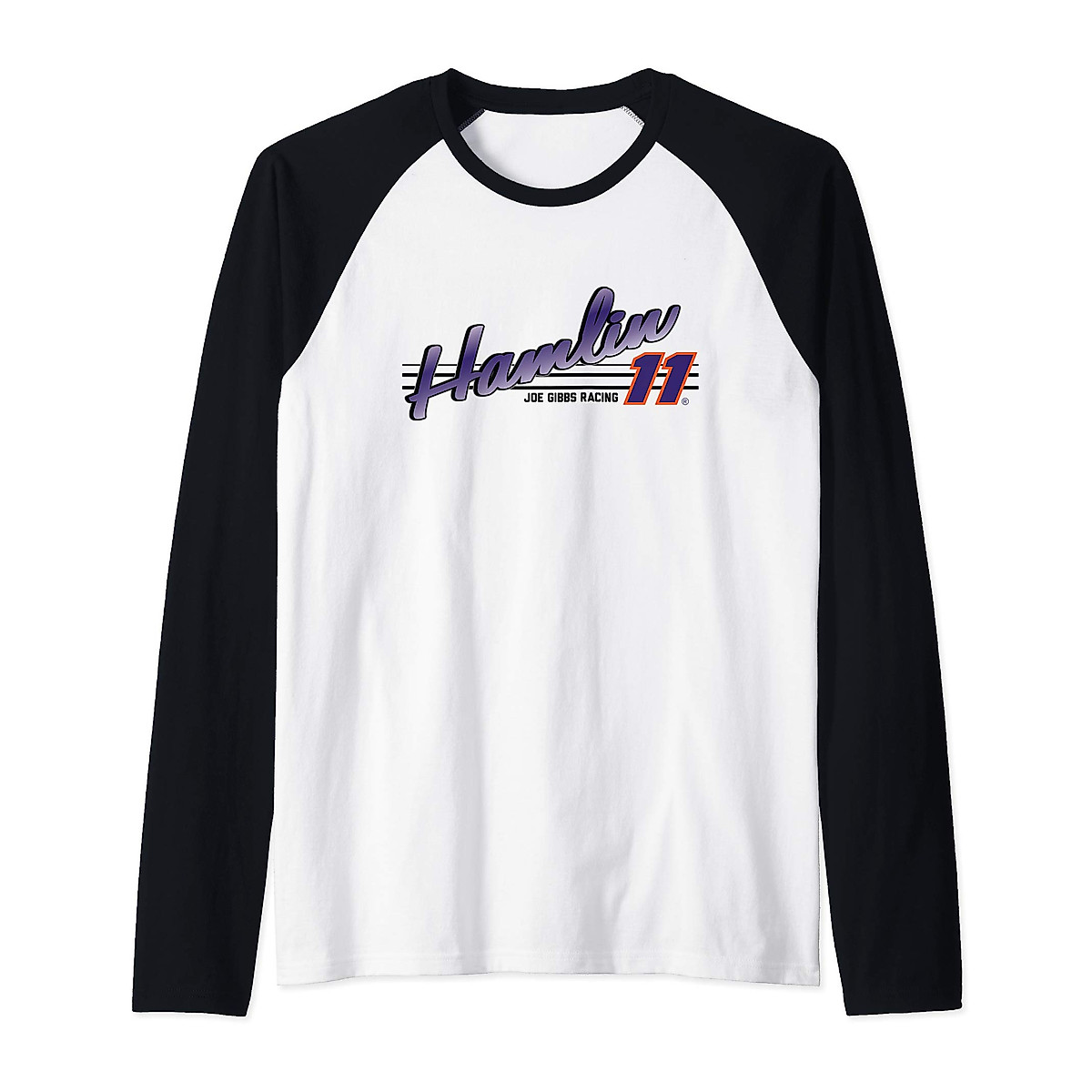 NASCAR - Denny Hamlin - Script Raglan Baseball Tee