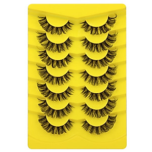Cluster Lashes Natural Look 3D Wispy Individual Eyelashes 8-15MM Mixed Lengths Lash Extension Fluffy DIY Lash Pack 56 Wisps by Mavphnee