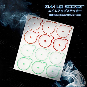 EVOgames Aim up sticker Made in Japan 4 types 12 sheets set glue-free FPS target sticker Always aiming TPS FPS sticker for PS5 PS4 Switch Xbox PCgame