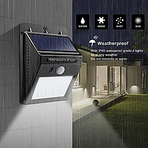 TKUS 20-100 LED Solar Led Light Outdoor Solar Lamp PIR Motion Sensor Wall Light Waterproof Solar Sunlight Powered Garden Street Light (1Pcs 100Leds)
