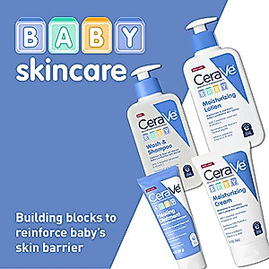 CeraVe Baby Lotion | Gentle Baby Skin Care with Ceramides, Niacinamide & Vitamin E | Fragrance, Paraben, Dye & Phthalates Free | Lightweight Baby Moisturizer | 8 Ounce | Packaging May Vary