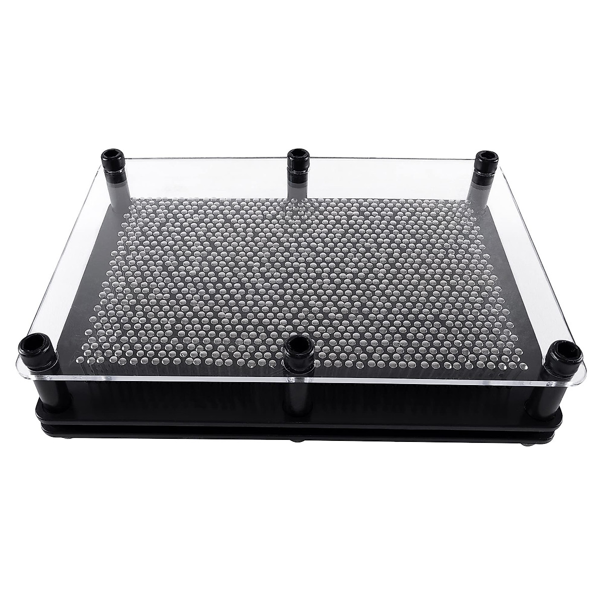 Super Z Outlet Classic 3-Dimensional Pin Art Board Metal Silver Toy for Sculptures, Children & Adults Learning Gift