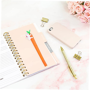 STOBOK Gel Pen Rabbit Carrot Shape 20pcs 0.5mm Black Ink Pens for Students Office