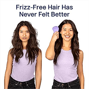 Crave Naturals Glide Thru Detangling Hair Brush for Adults & Kids Hair - Detangler Brush for Natural, Curly, Straight, Wet or Dry Hair - Hairbrush for Men & Women - 1 Pack - Purple