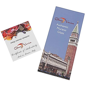 GlassOfVenice Murano Glass Shabbat Candle Holder - Blue