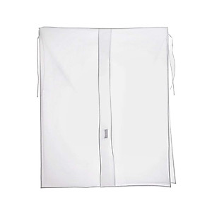 Clothes Dust Covers, Large Hanging Garment Rack Cover Storage Clothes Dust Shoulder Cover Clothes Dress Suits Coat Protectors for Home Bedroom, 35.43 x 43.31 in (White)