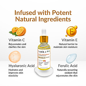 Nasola Kojic Acid Serum for Skin Clarifying, Complexion Revitalization Fade Cream with Alpha Arbutin, Vitamin C & E, & Niacinamide