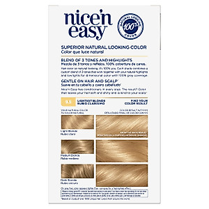 Clairol Nice'n Easy Permanent Hair Dye, 9.5 Lightest Blonde Hair Color, Pack of 1
