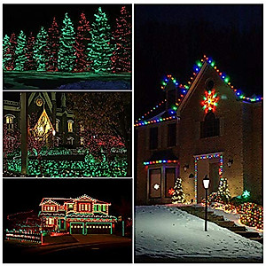 Silvom Green Christmas Lights, 25 LED Festive Lights, 16ft Faceted C9 String Lights, 120V UL Certified Indoor & Outdoor String Lights for Easter, Tree, Garden, Party, Patio, Fence, Holiday Decoration