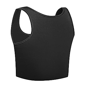 INRANXISM Chest Binder for Women FTM Cotton Binder Trans Hook Binder Bra for Transgender Tank Top (Medium, Black)