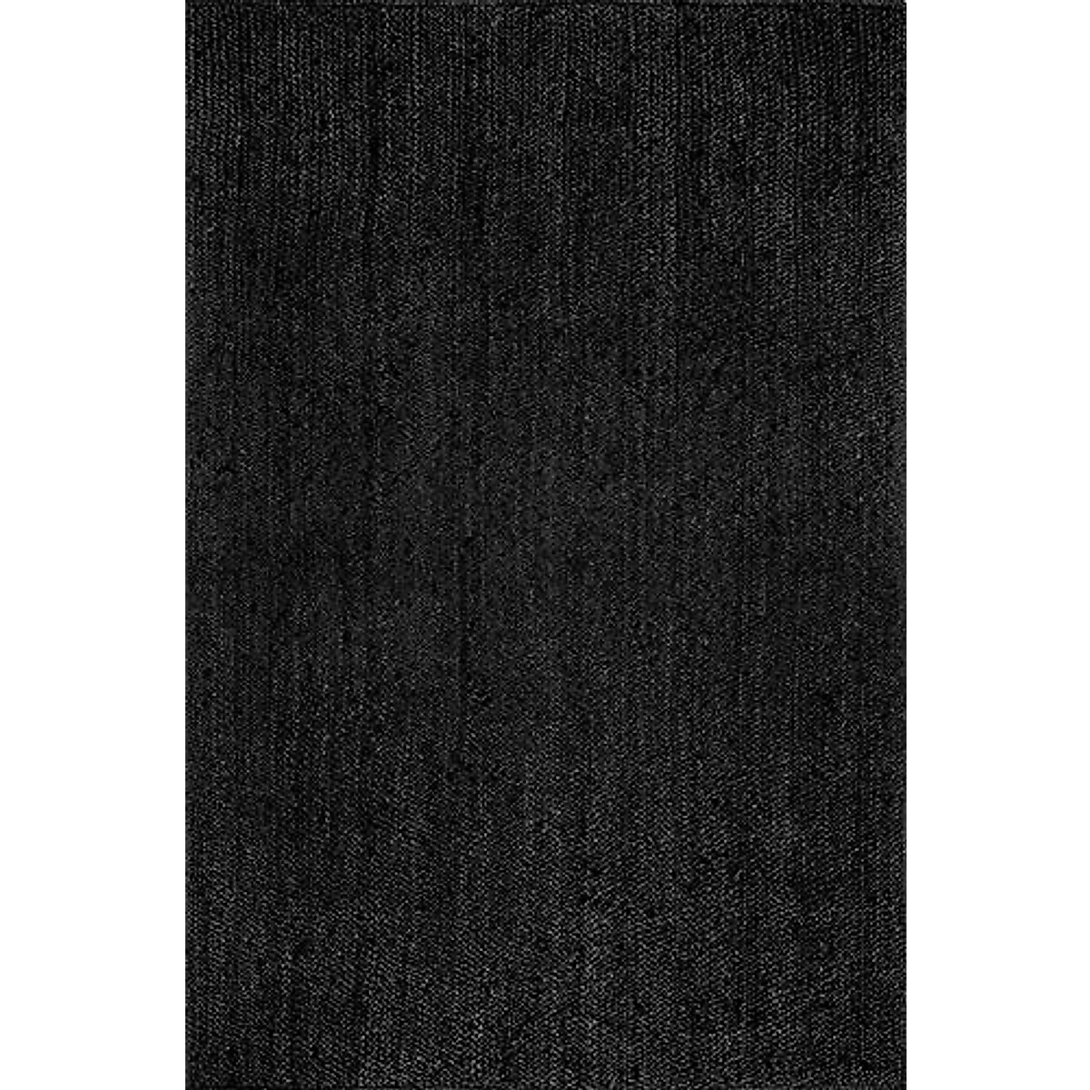 Agro Richer Rug Black Jute Hand Braided Rectangle Shape Home Living Room Living Room Farmhouse Carpet Rag Rug (180 x 240 CM (6x8 Feet))