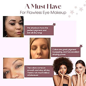 Lamora Eyeshadow Palette Makeup - Eye Makeup Palette with 16 Highly Pigmented Matte Shades - Vegan & Blendable