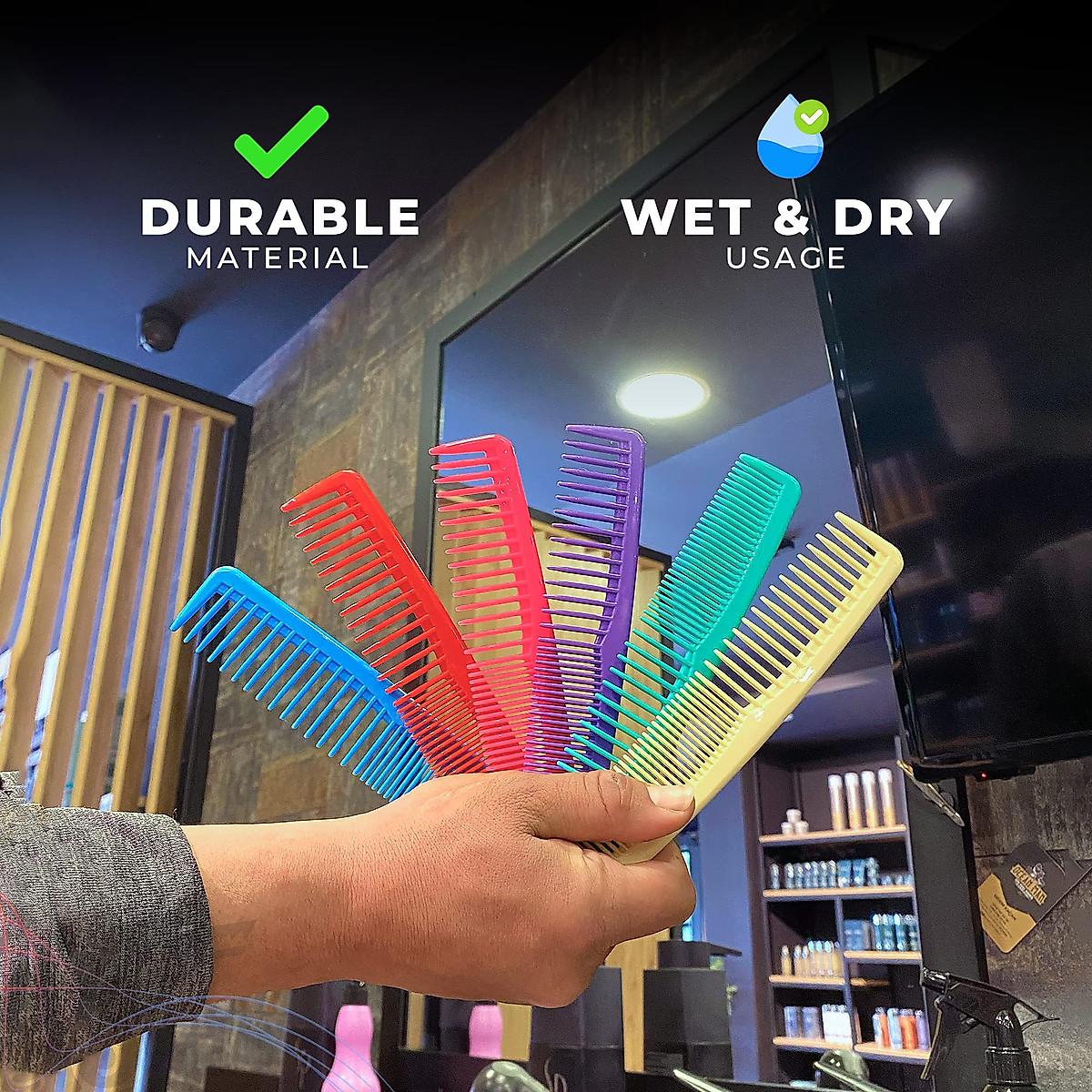 QITIMIR Comb, Hair Comb Men, Hair Combs for Women, Mens Comb, Parting Comb, Combs for Men, Peine, Mens Combs for Hair, Fine Tooth Comb