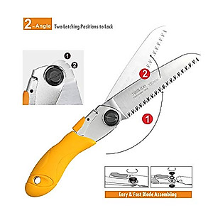 Folding Pruning Hand Saw 5 Inch Camping Wood Mini Small Saw Garden Tree Saw Japanese Pull Razor Teeth Saw Durable for Wood Branches Bone Camping with SK-5 Steel Blade.