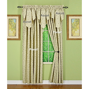 Today's Curtain Lexington Ascot 40" W x 25" L, Ecru/Sage