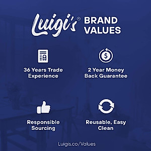 Luigi's Paint Brushes for Walls | 5X Synthetic Bristle Paint Brushes for Painting Walls, Furniture, and More | Large House Paint Brush Set for Walls | Gloss, Stain, and Paintbrush Pack