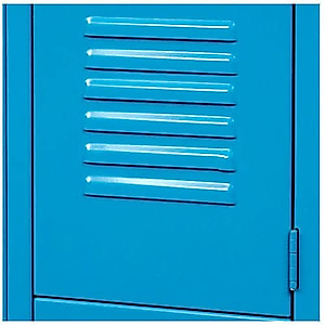 Global Industrial 2-Tier 6 Door Locker, 12"Wx12"Dx36"H, Blue, Assembled