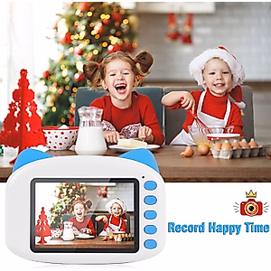 GIENEX Kids Selfie Camera, Christmas Birthday Gifts for Girls Age 3-9, HD Digital Video Cameras for Toddler, Portable Toy for 3 4 5 6 7 8 Year Old Girl (Color : Blue)